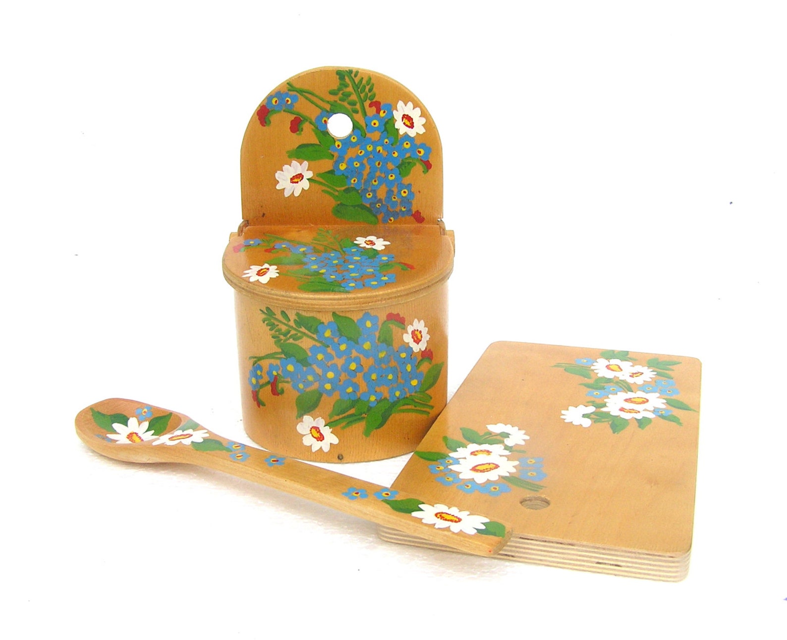 Salt Container Salt Box Cutting Board Set Chopping Board Large - Etsy