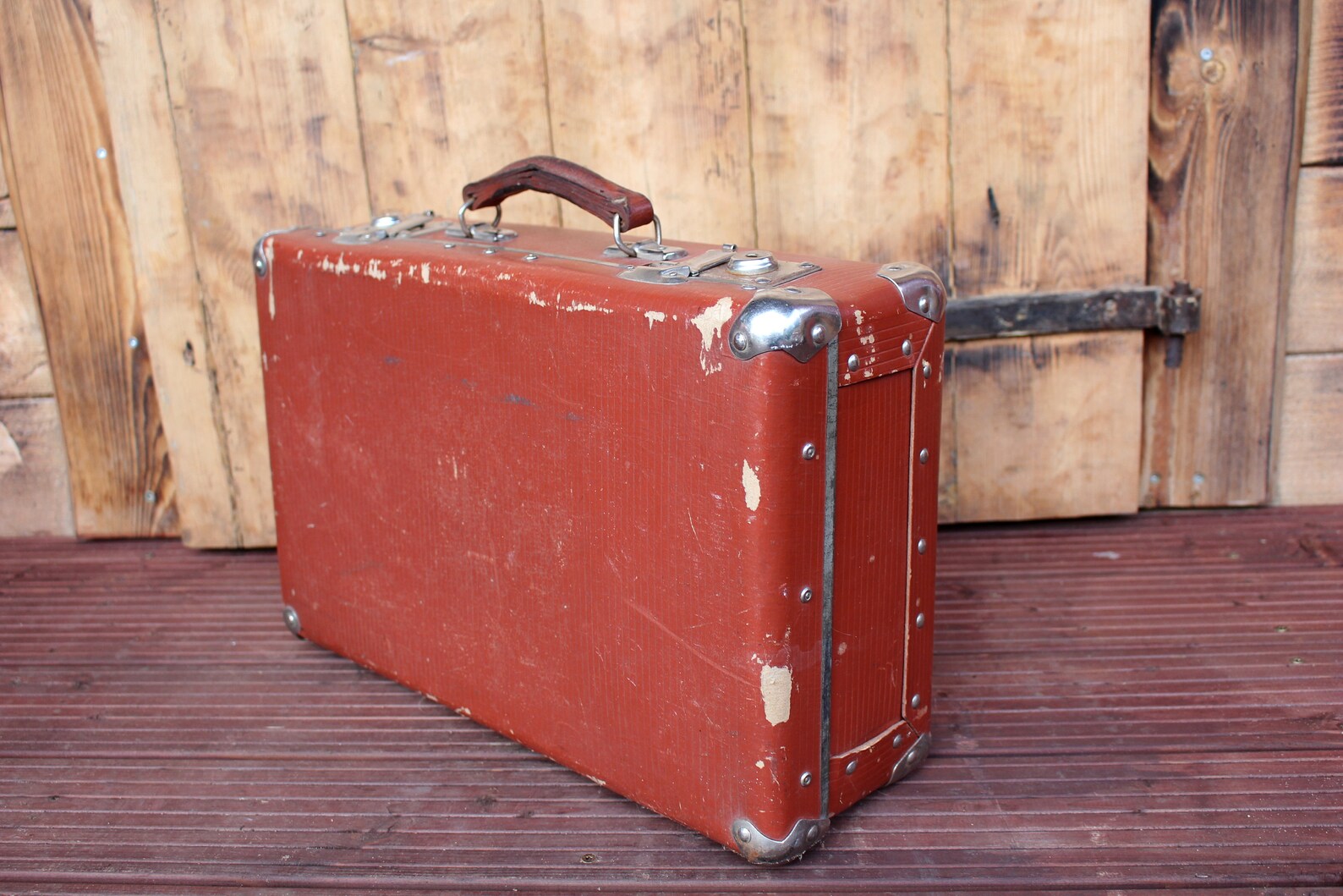 Soviet vintage suitcase Luggage bag Soviet suitcase 50s Rustic | Etsy
