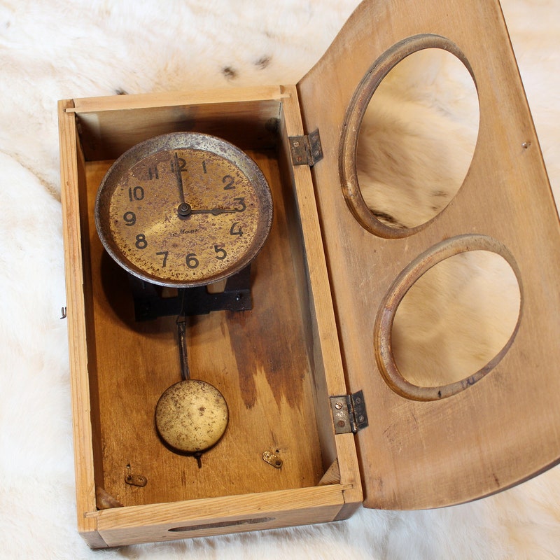 Vintage Wood Clock - Etsy