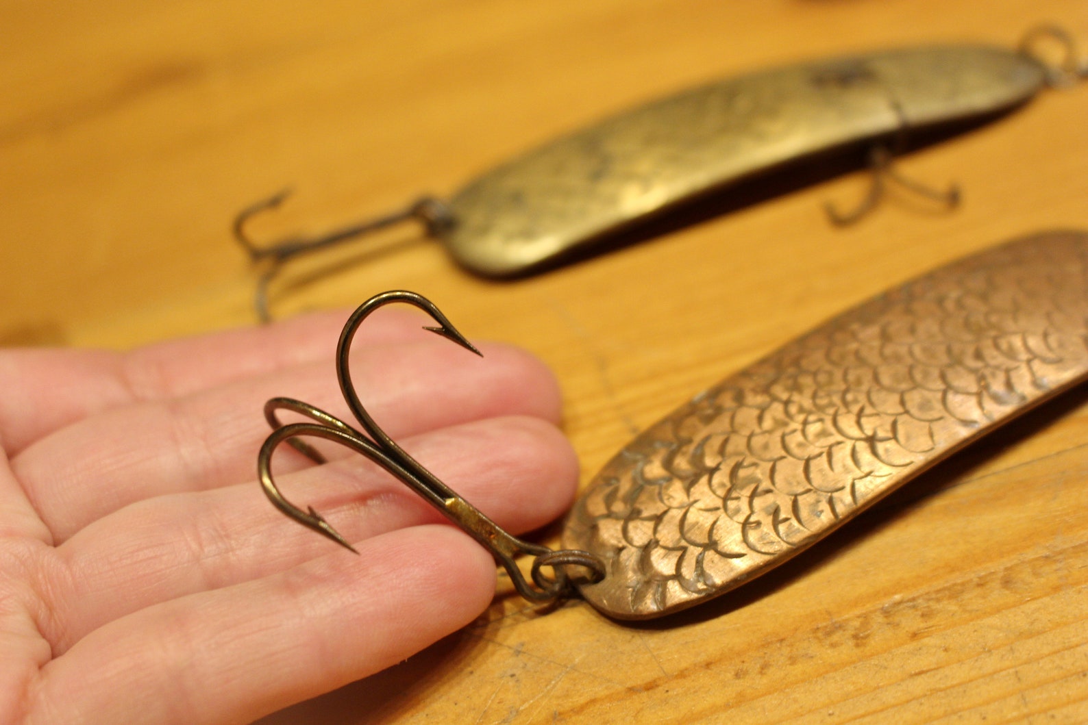 LARGE Handmade BRASS and COPPER Lures Vintage Handmade Fishing | Etsy