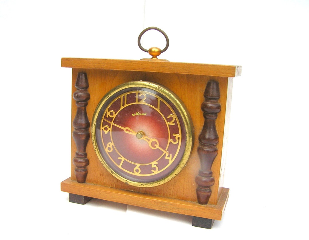 Soviet Vintage Clock Mechanical Clock Wind up Soviet Clock Russian ...