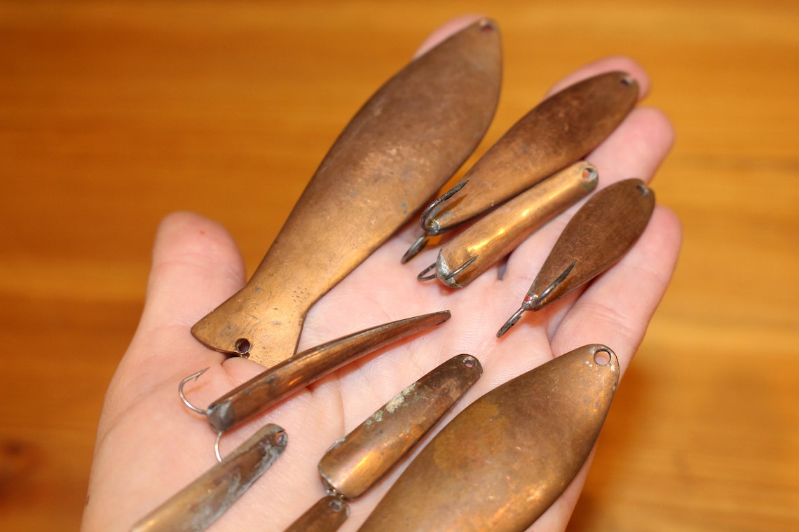 Handmade COPPER Lures Soviet Vintage Handmade Fishing Lures - Etsy