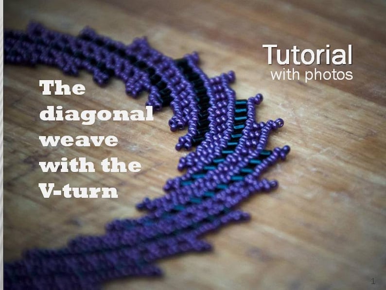 PATTERN of the Diagonal Weave - Including the V-turn (netting ...