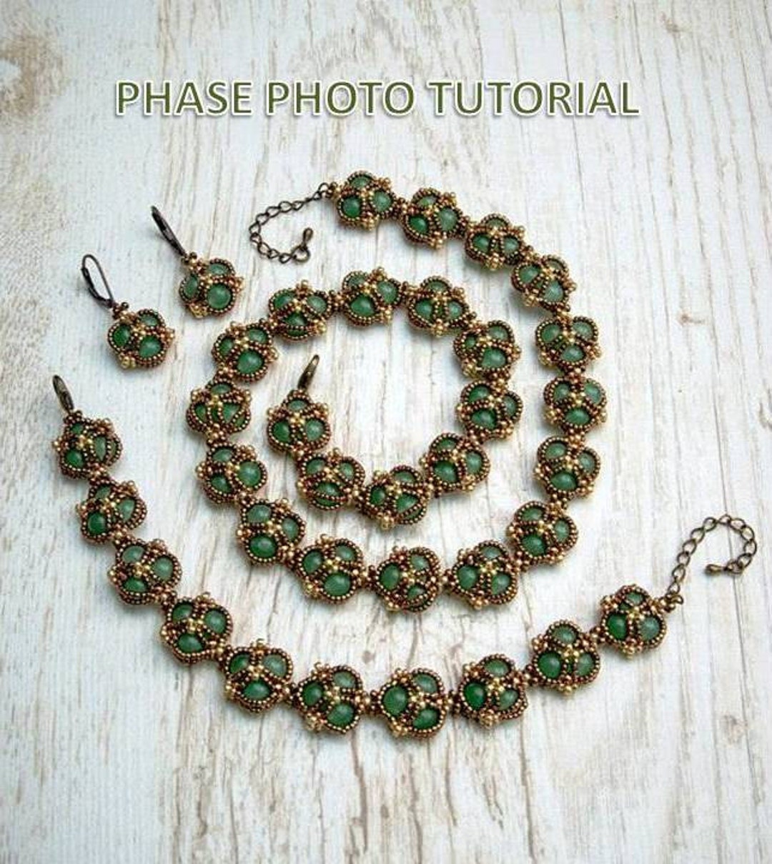 PATTERN of the Vintage Jade Jewellery Set - TUTORIAL - Etsy