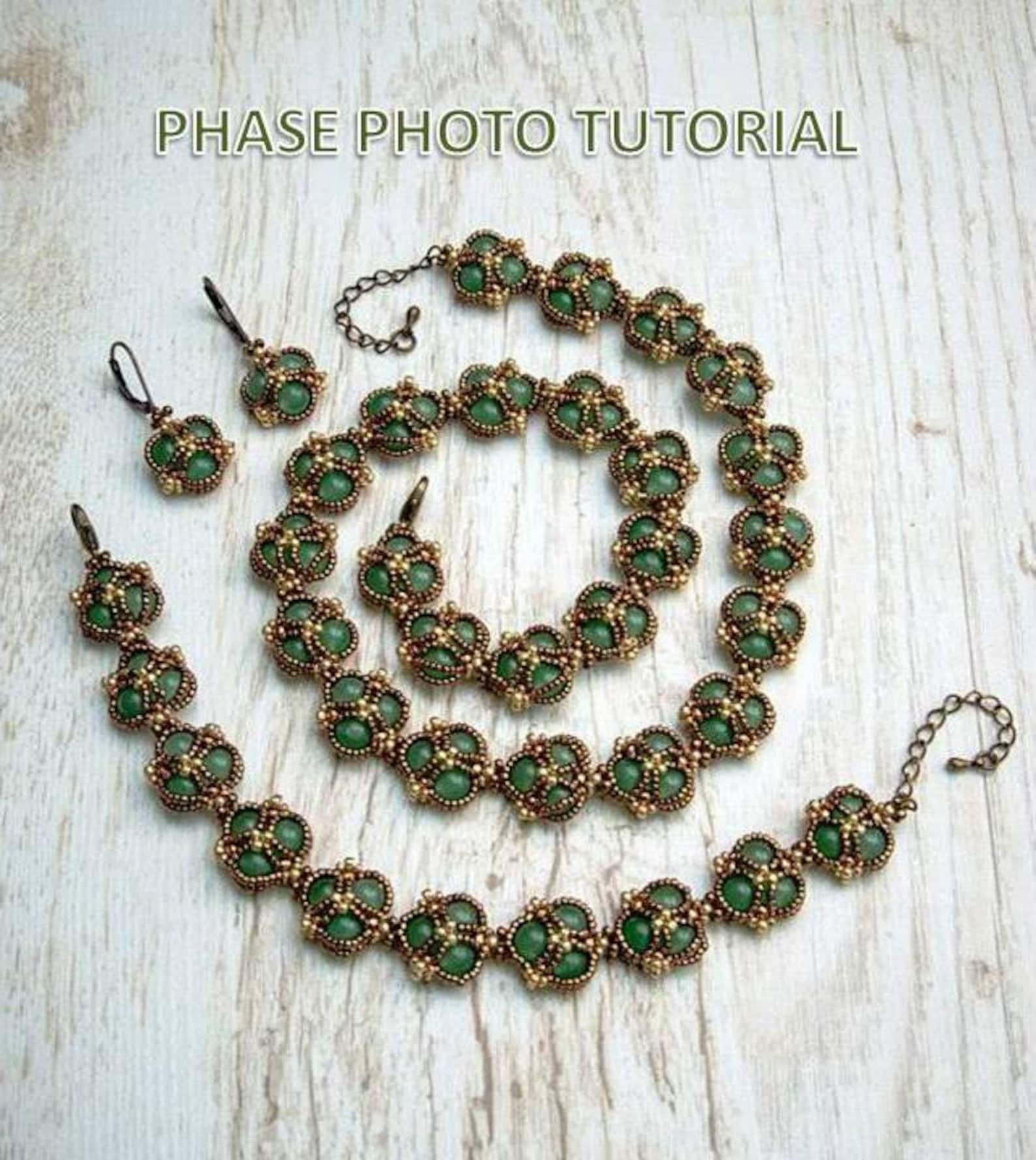 PATTERN of the Vintage Jade Jewellery Set - TUTORIAL - Etsy