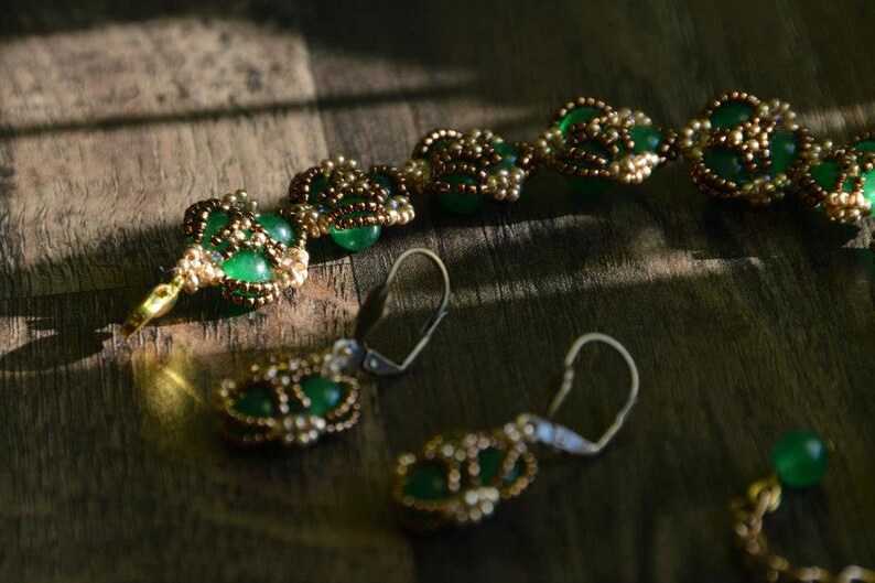 PATTERN of the Vintage Jade Jewellery Set - TUTORIAL - Etsy