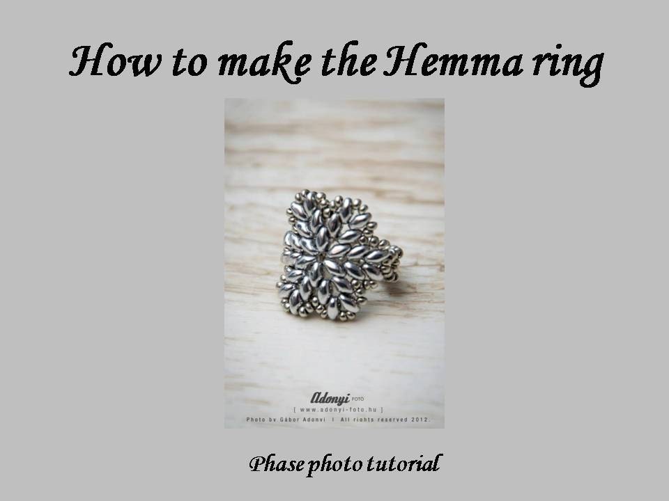 Hemma Ring - TUTORIAL - Etsy