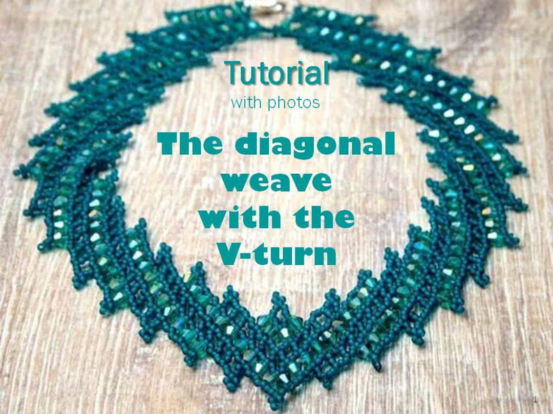 PATTERN of the Diagonal Weave - Including the V-turn (netting ...