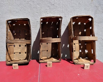 Split wood basket | Etsy