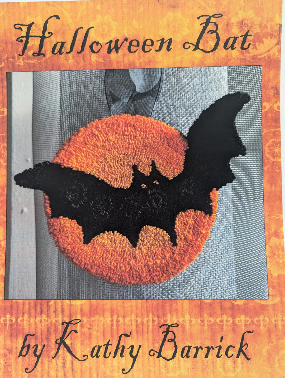 Halloween Bat Punch Needle Pattern by Kathy Barrick - Paper Pattern - Etsy