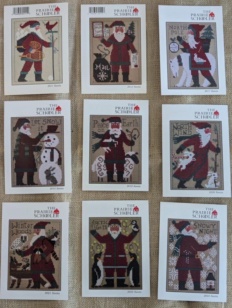 Schooler Santas Counted Cross Stitch Charts by the Prairie Schooler ...