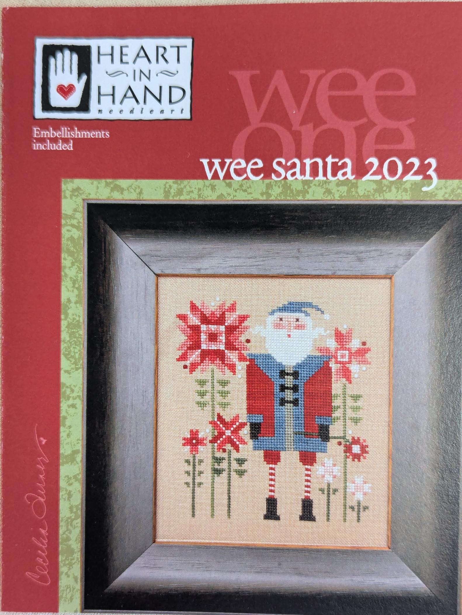 Wee Santa 2025 to 2010 Heart in Hand Cross Stitch Patterns - Choice - Etsy