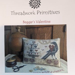 Beggar's Valentine by Threadwork Primitives Counted Cross Stitch Paper Pattern - Etsy