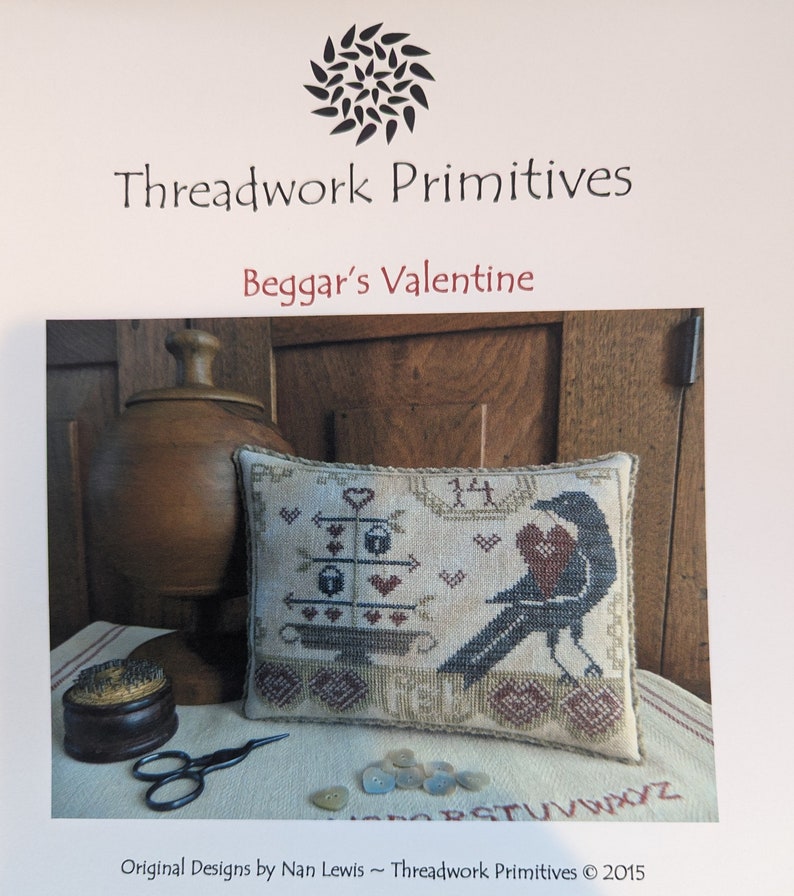 Beggar's Valentine by Threadwork Primitives Counted Cross Stitch Paper Pattern - Etsy