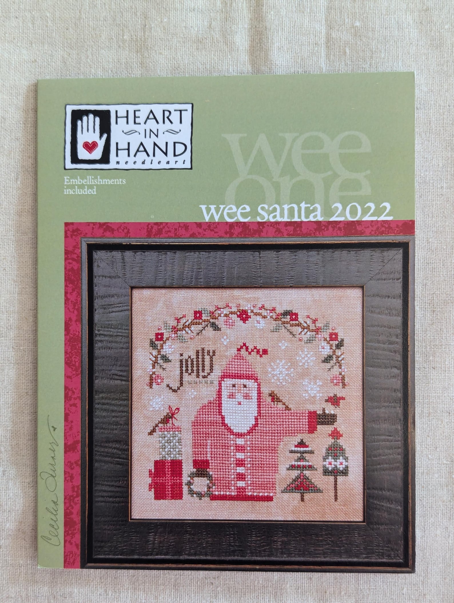 Wee Santa 2025 to 2010 Heart in Hand Cross Stitch Patterns - Choice - Etsy