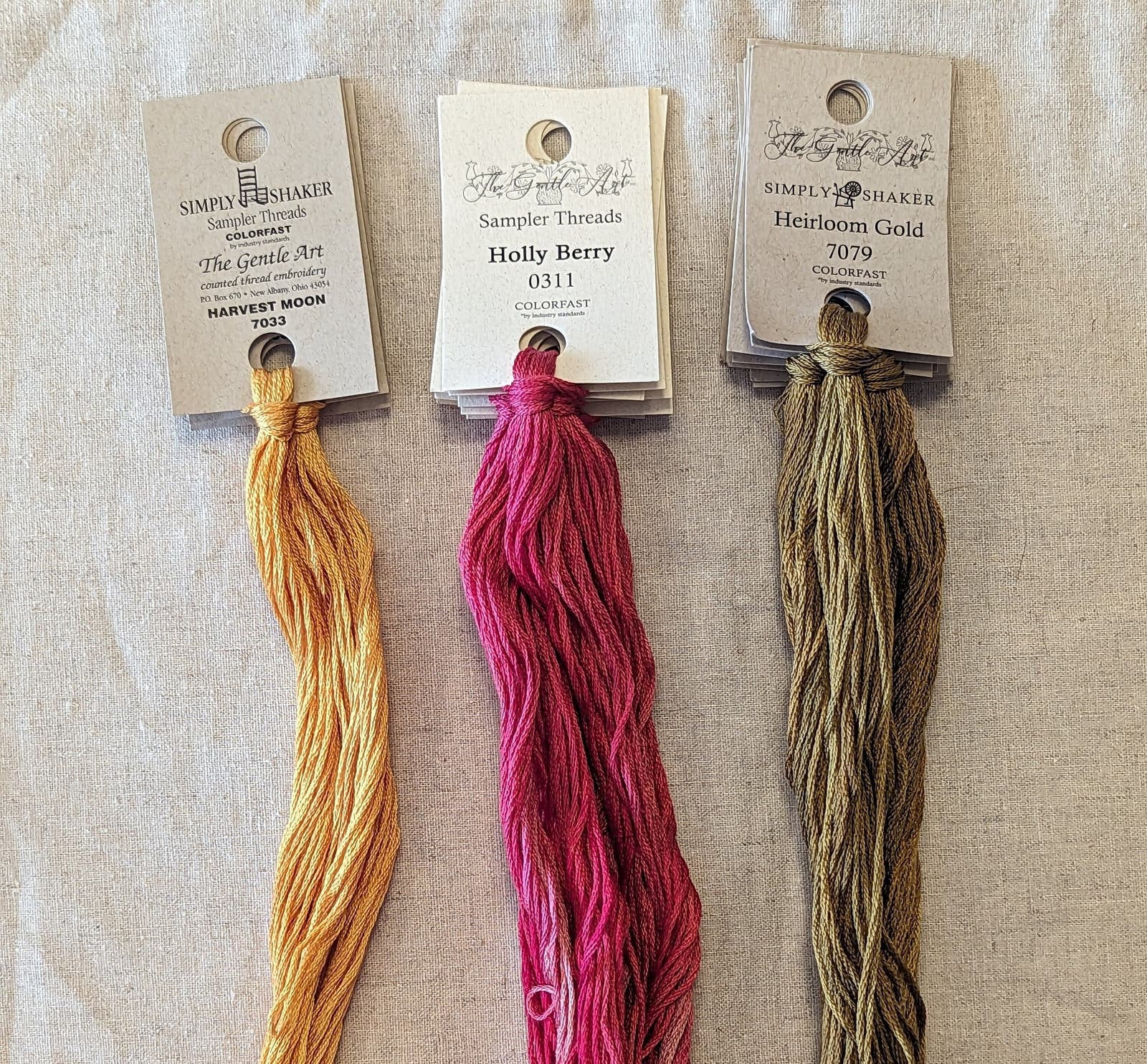 The Gentle Art Sampler and Simply Shaker Threads Hand and Over Dyed ...