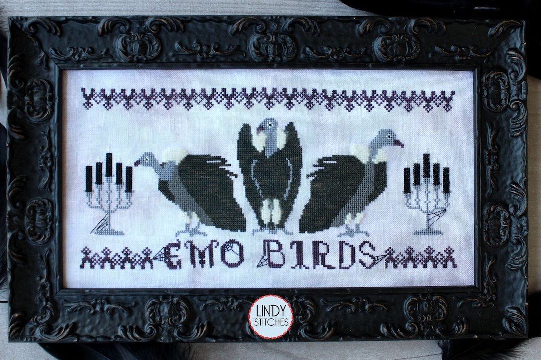 Lindy Stitches - Emo Birds - Cross Stitch Pattern - Etsy