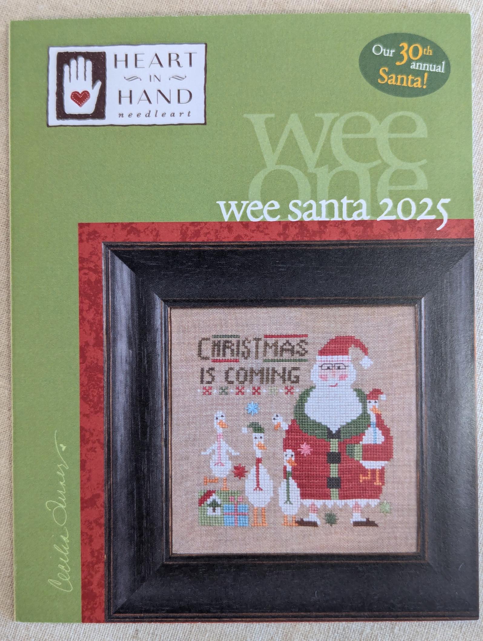 Wee Santa 2025 to 2010 Heart in Hand Cross Stitch Patterns - Choice - Etsy