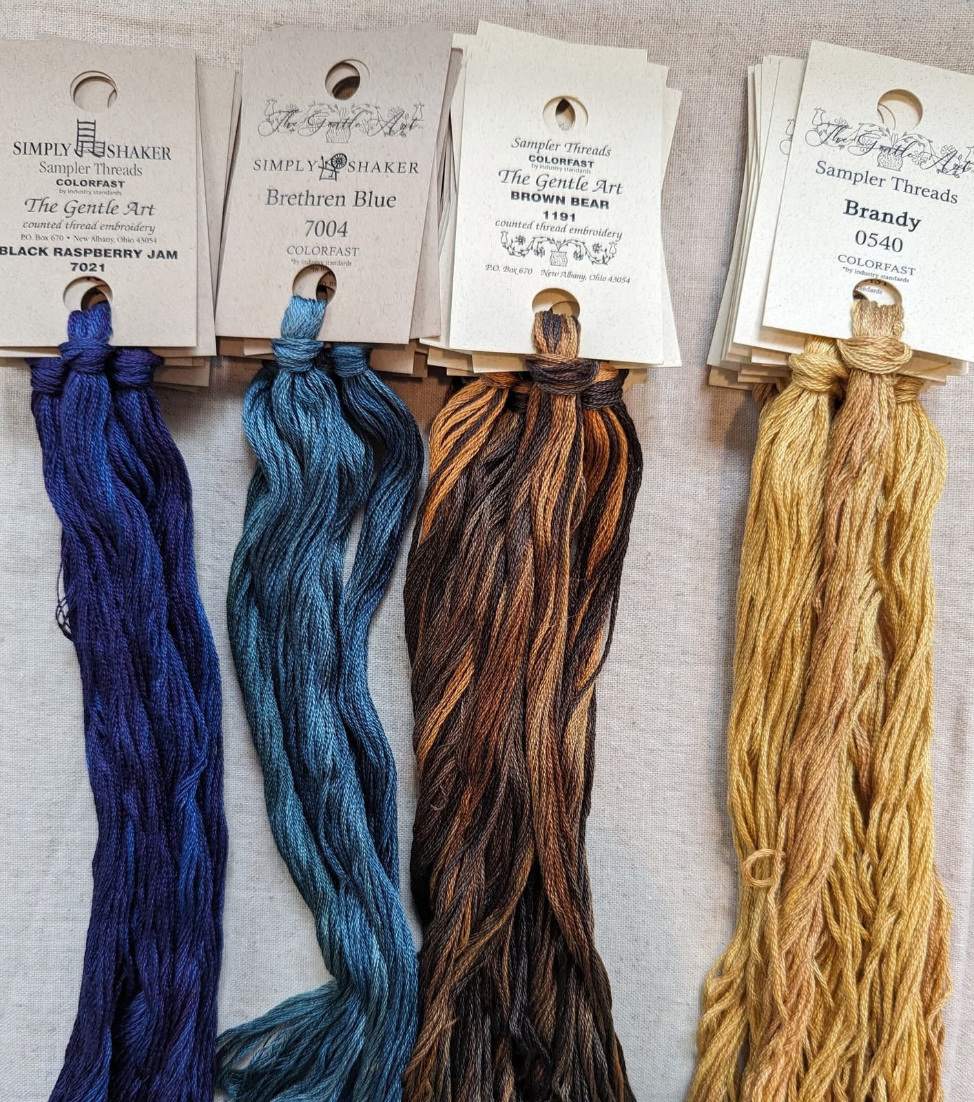The Gentle Art - Sampler and Simply Shaker Threads - Hand and Over Dyed ...