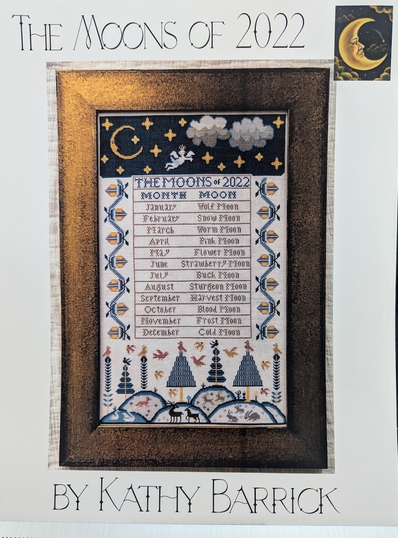 The Moons of 2022/23 - Cross Stitch Pattern - Kathy Barrick - Paper ...