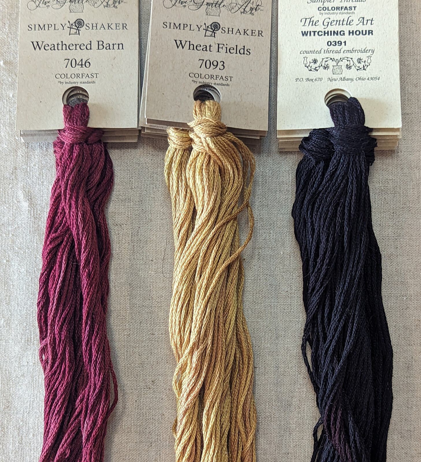 The Gentle Art - Sampler and Simply Shaker Threads - Hand and Over Dyed ...