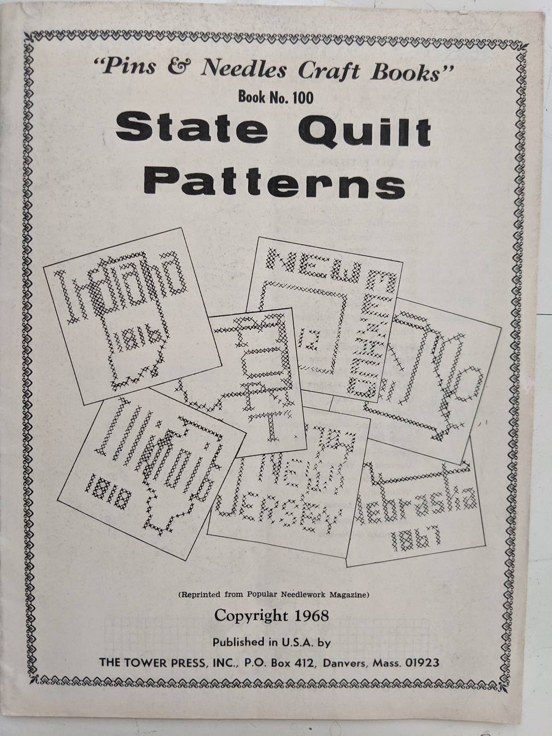 Cross Stitch State Quilt Pattern Booklet - Etsy