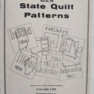 Cross Stitch State Quilt Pattern Booklet - Etsy