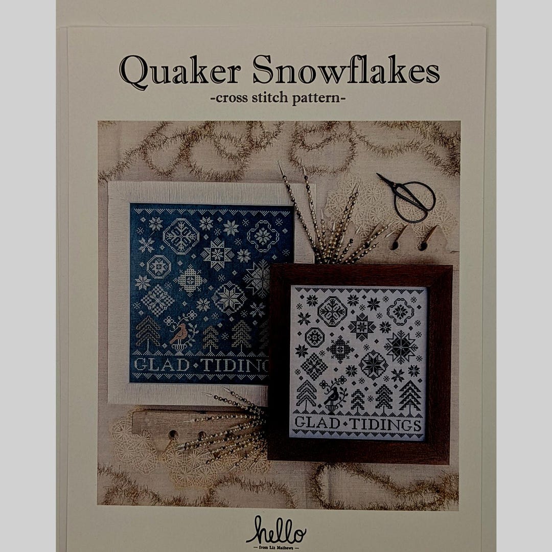 Quaker Snowflakes Cross Stitch Pattern - Hello From Liz Mathews - Etsy