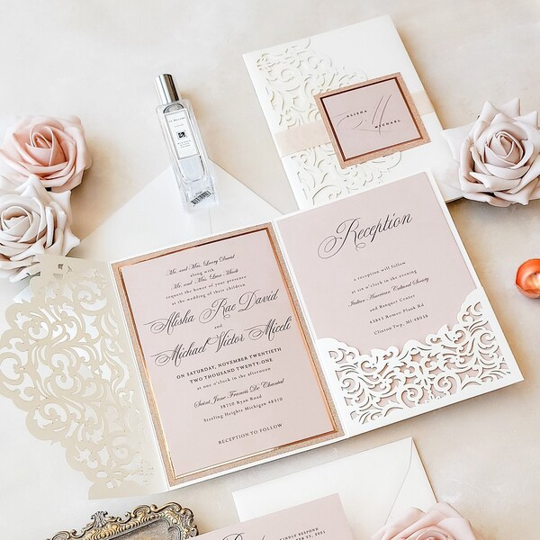 Pocket Folder Invite - Etsy