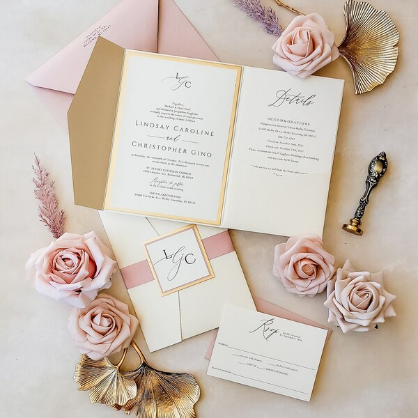 Pocket Fold Invite - Etsy