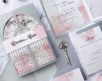 Fairytale Wedding Invitations Enchanted Garden Wedding | Etsy