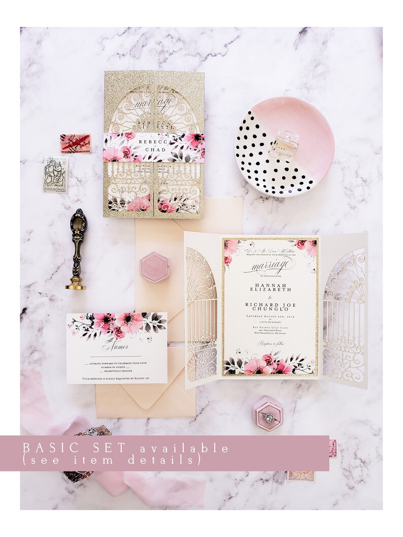 Fairytale Wedding Invitations Enchanted Garden Wedding | Etsy