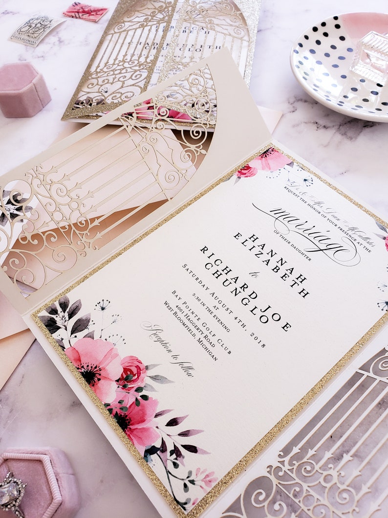 Fairytale Wedding Invitations Enchanted Garden Wedding | Etsy