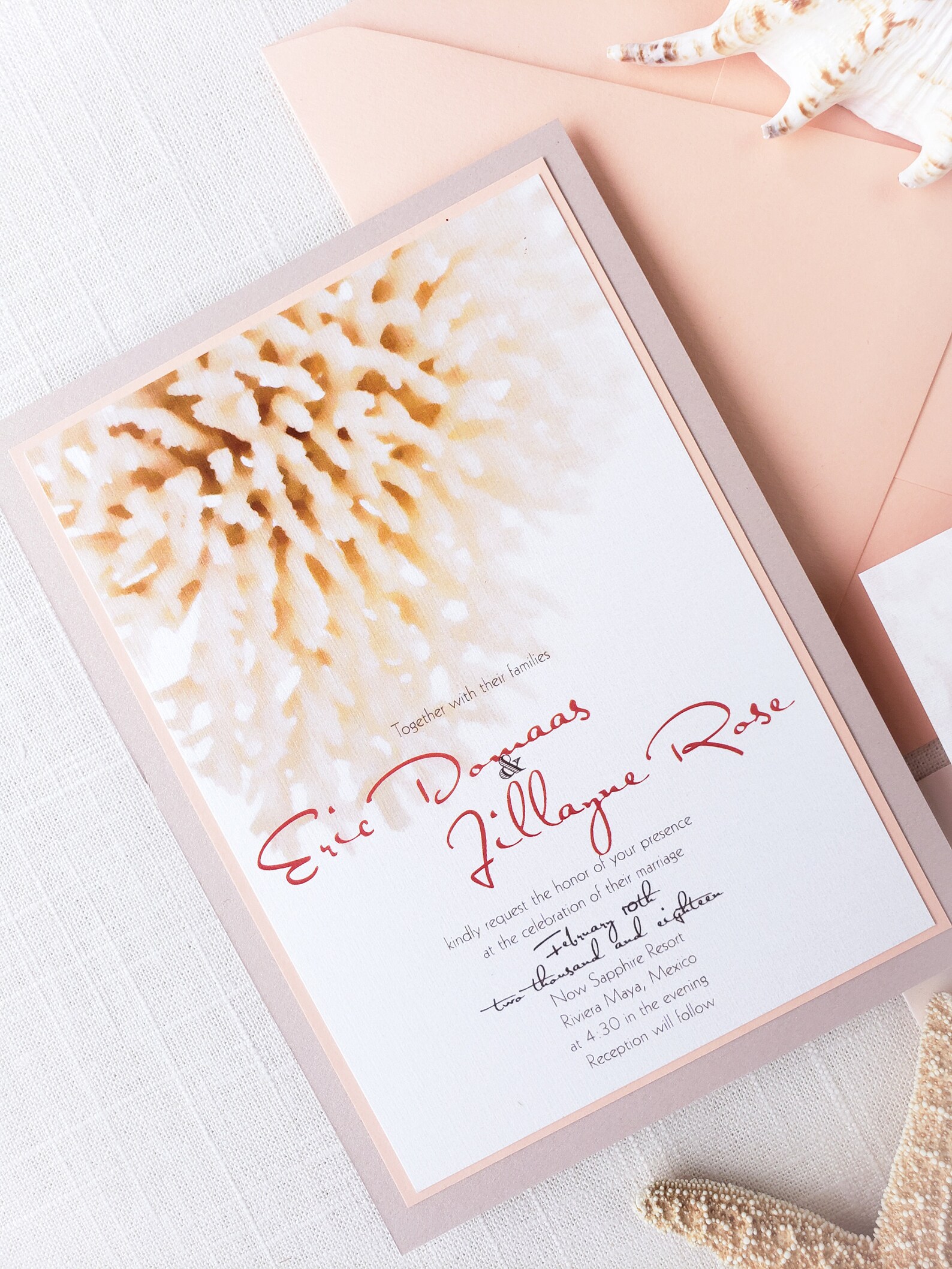 Beach Wedding Invitation Tropical Beach Wedding Invitation - Etsy