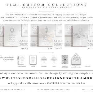 Antique Vellum Gate Wedding Invitation With Floral Crest - Elegant ...