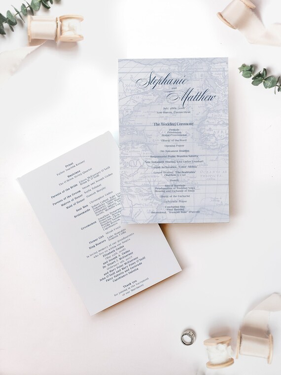 Stationery Paper Paper & Party Supplies elegant wedding program {San ...
