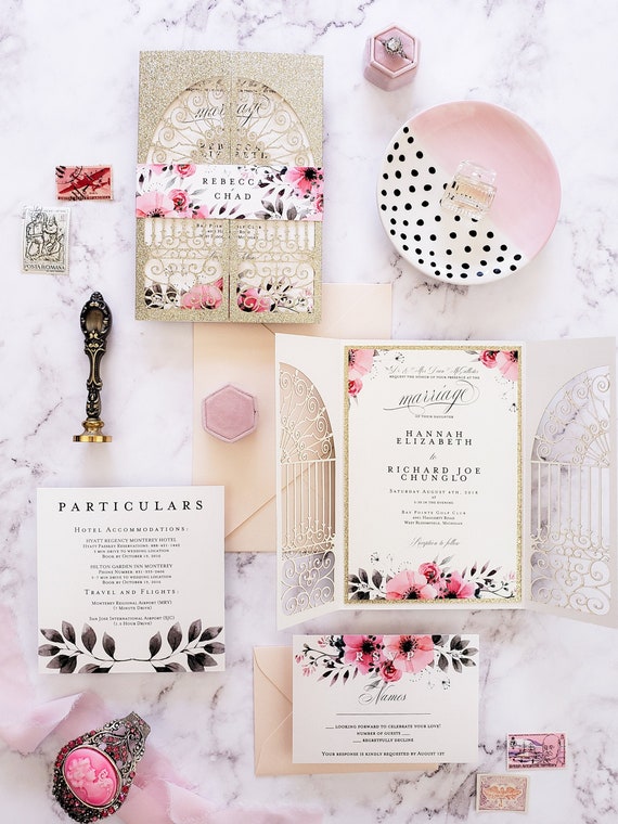 Fairytale Wedding Invitations Enchanted Garden Wedding | Etsy