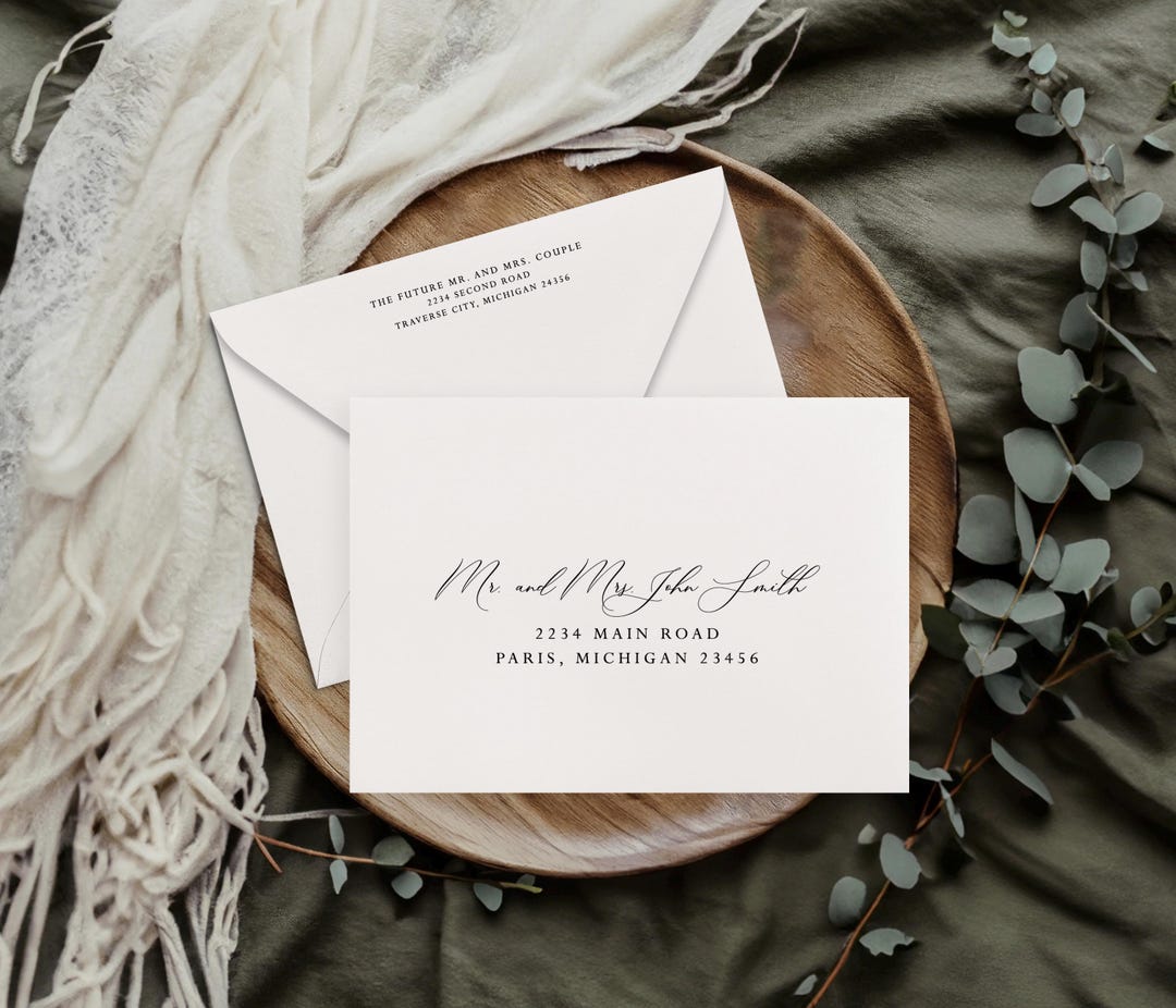 Custom Envelope Printing for Invitations | Guest Addressing Available ...