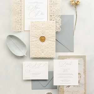 Classic Wedding Invitations Elegant Wedding Invitations With - Etsy
