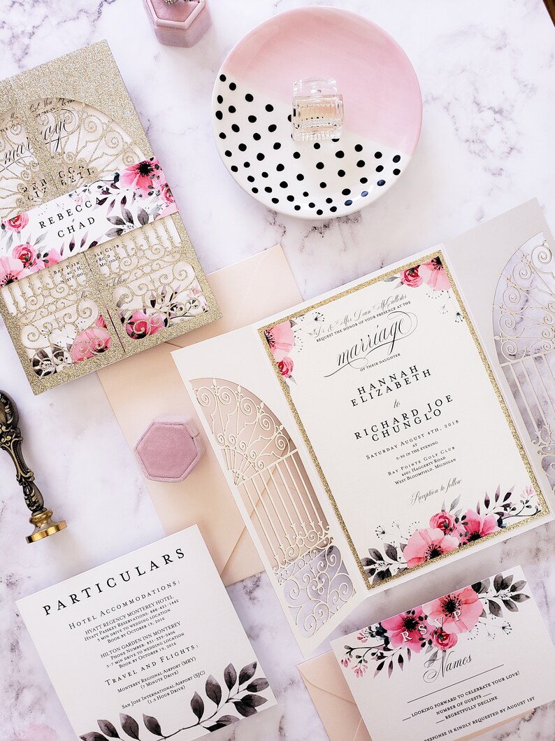 Fairytale Wedding Invitations Enchanted Garden Wedding | Etsy