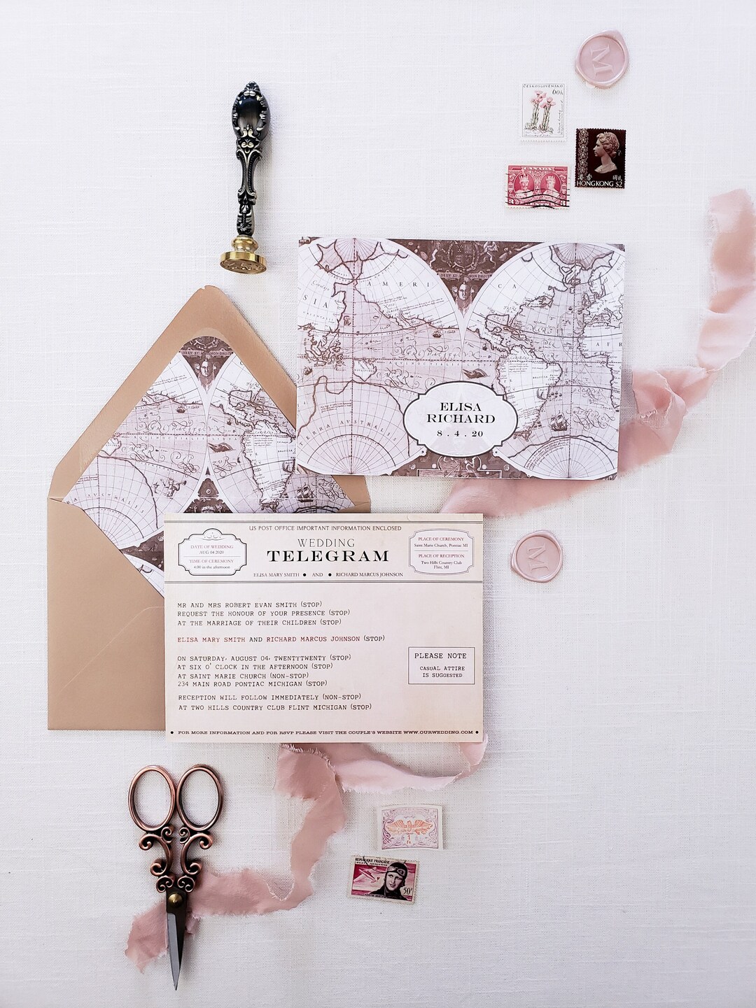 Retro Wedding Invitation, Vintage Wedding Invitations, Rustic Wedding ...