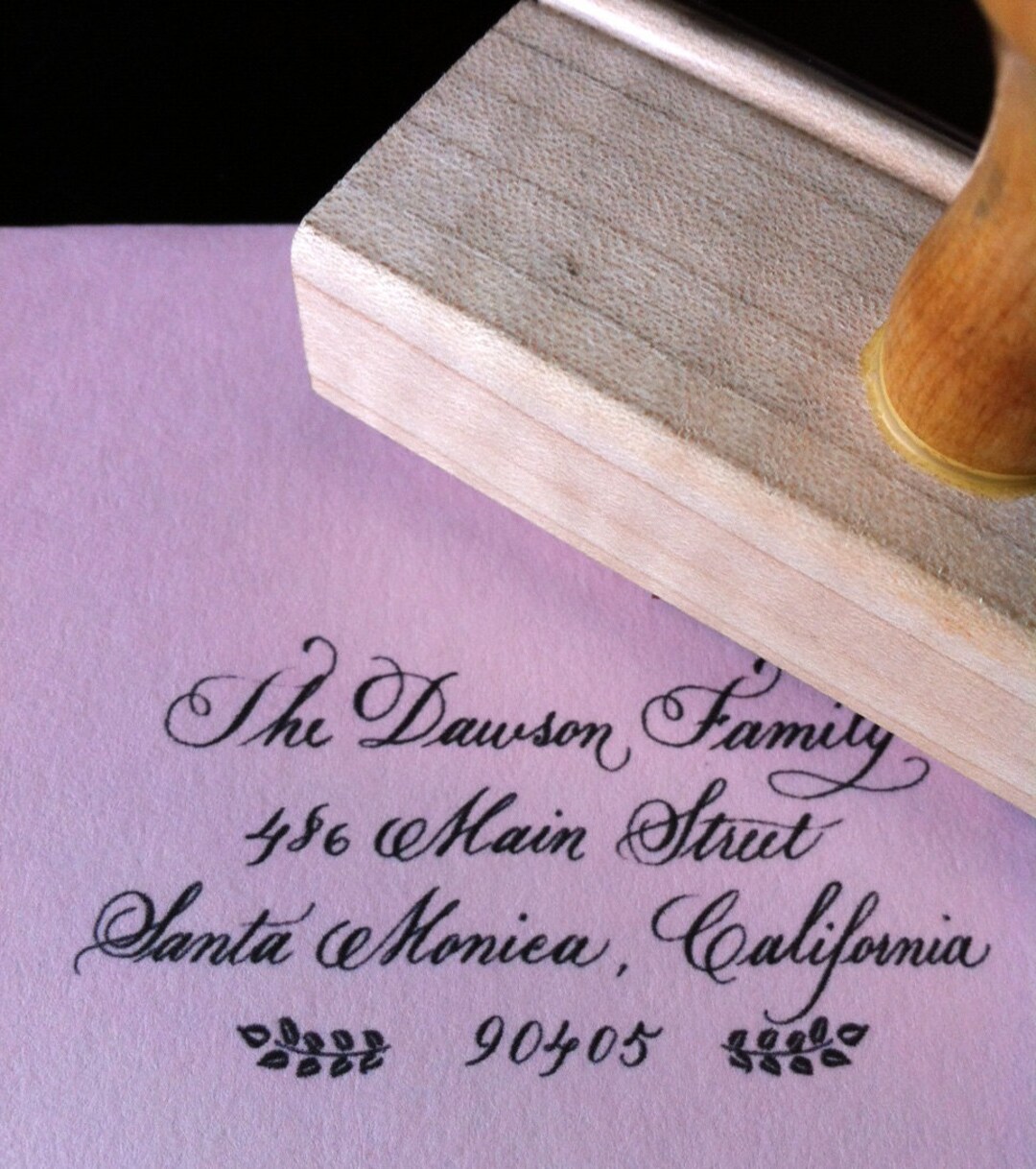 Custom Calligraphy Address Stamp, Hand Calligraphy Stamp, Return ...
