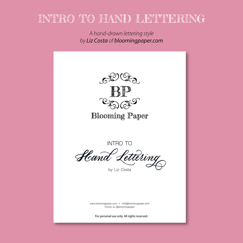 Hand Lettering Practice Sheets, Beginner's Hand Lettering Guide, Modern ...