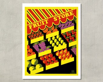 Fruit poster | Etsy