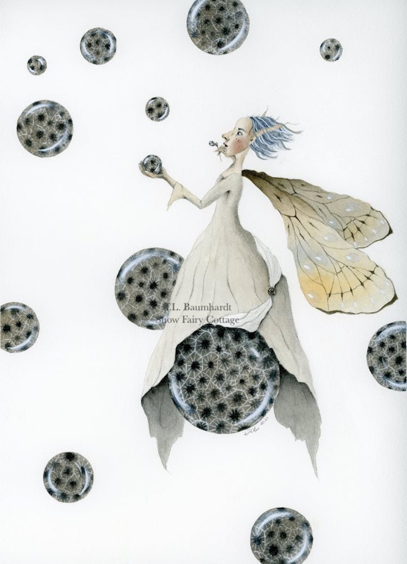 Petoskey Stone Bubbles - Fairy Art Print (reproduction), 8 X 10 Inches ...