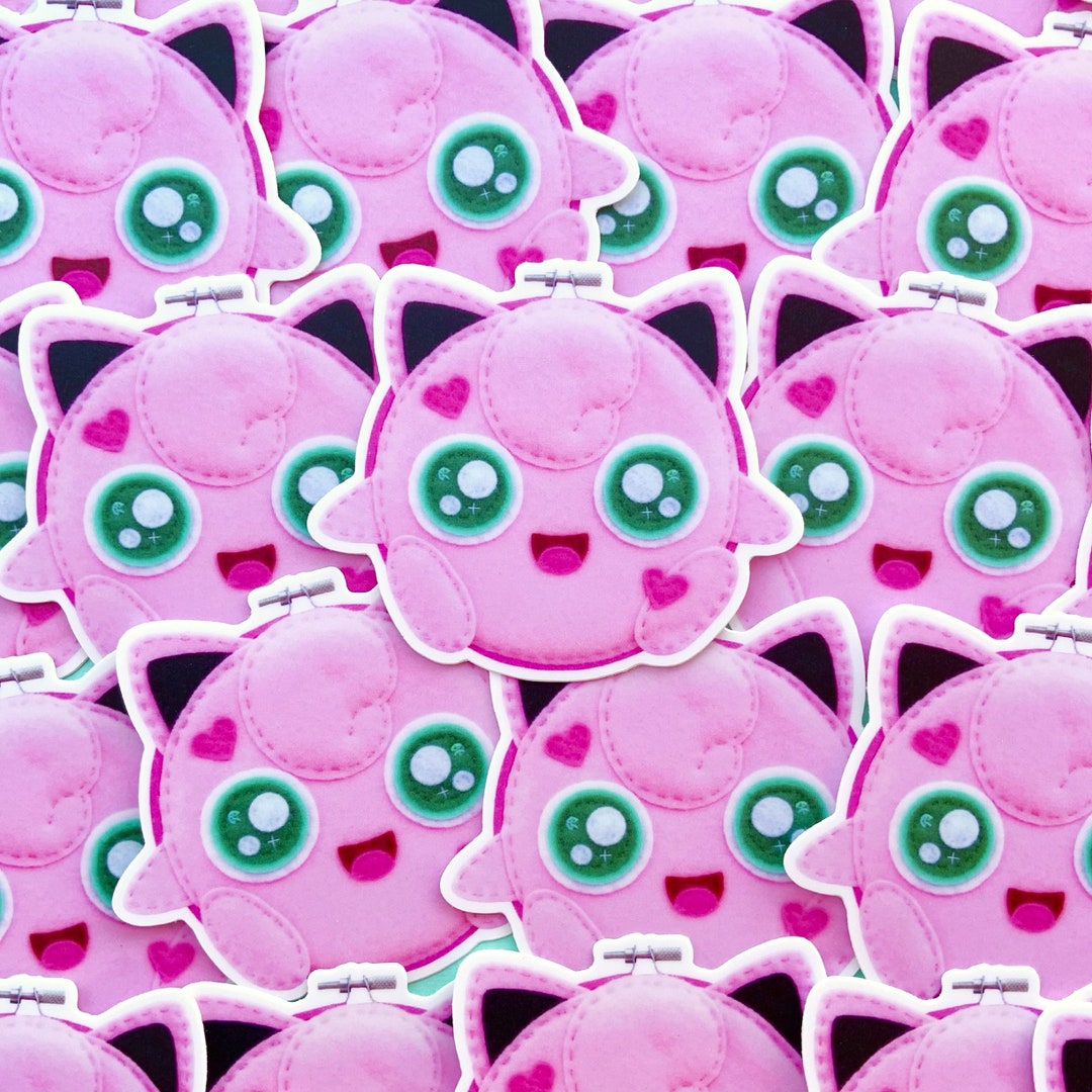 Happy Jiggly Matte Vinyl Sticker - Etsy