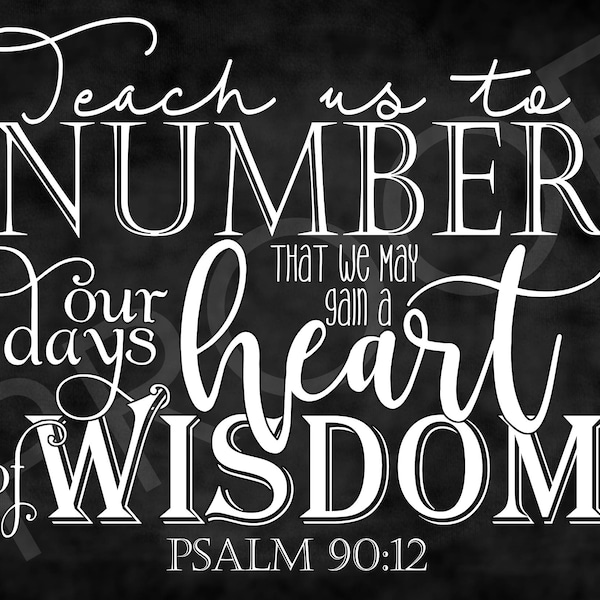 Psalm 90 12 - Etsy