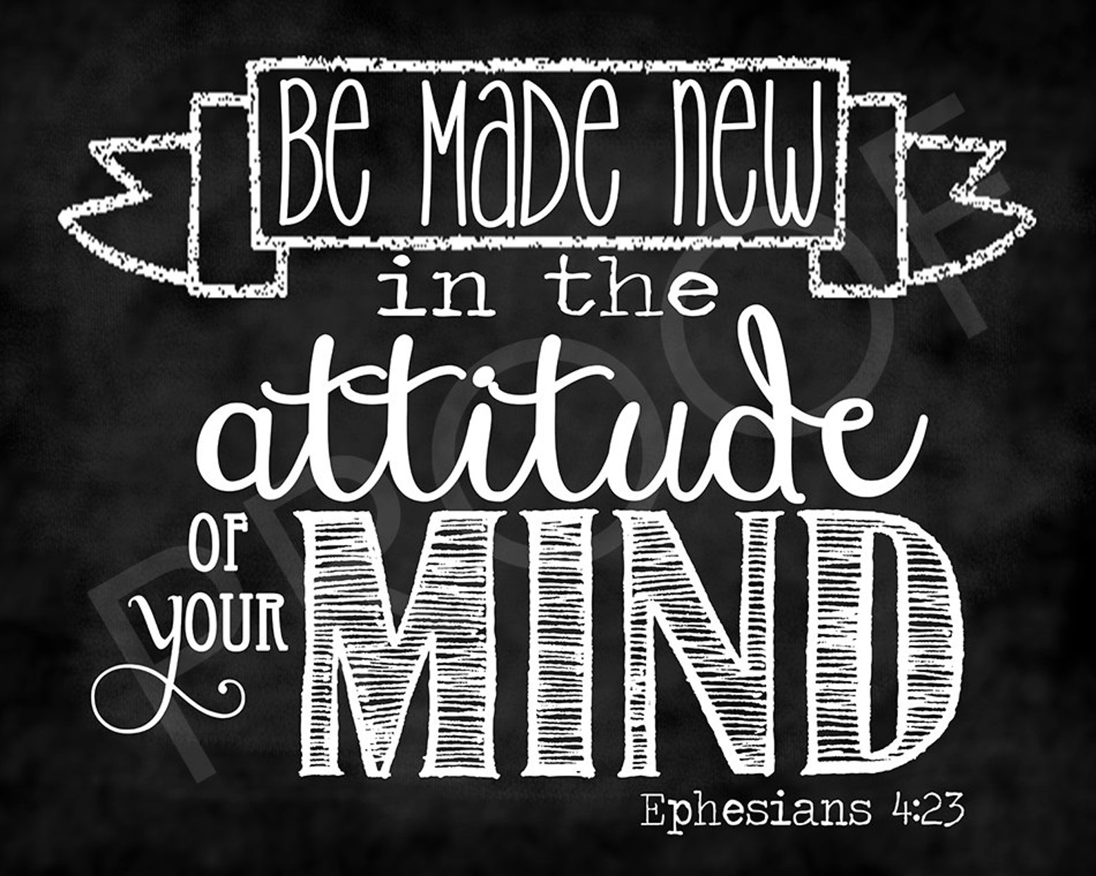 Scripture Art Ephesians 4:32 Chalkboard Style | Etsy