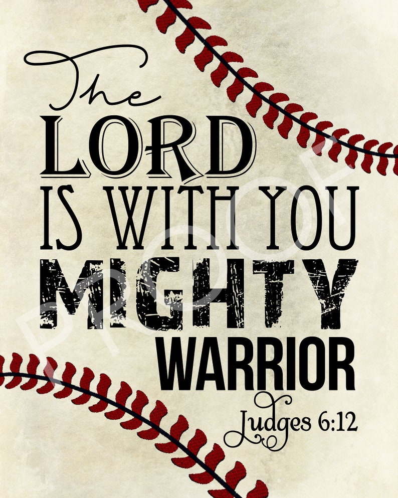 Scripture Art - Judges 6:12 ~ Baseball - Etsy