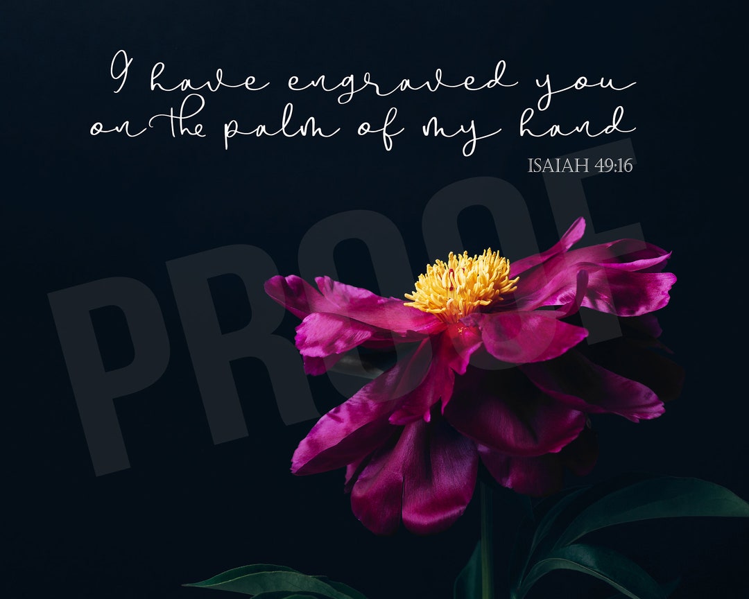 Scripture Art - Isaiah 49:16 - Etsy